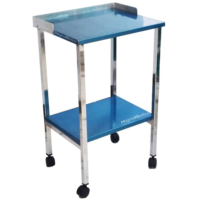 Mesa Mayo Cromada Con Charola - Mobiliario Medico Magnomedic